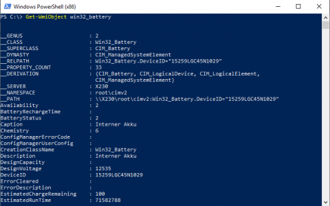 Hardware-Informationen des eigenen Computers per powershell abfragen ...